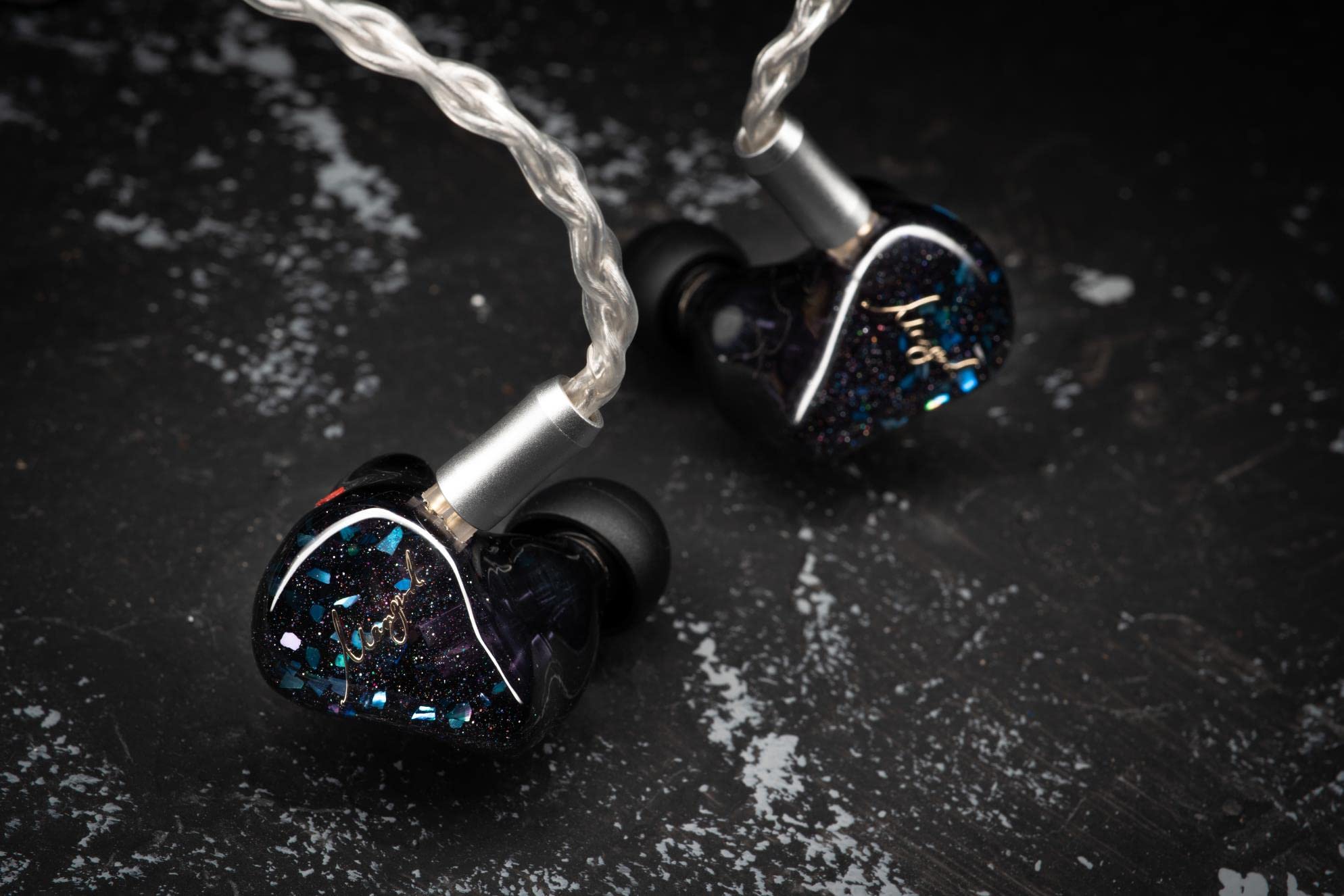 Linsoul Xenns Mangird Tea2 6BA + 1DD Hybrid IEM in-Ear Earphone with Hand-Created Faceplate, Detachable 2pin 6N OCC Cable for Audiophiles Musician(4.4mm, Mangird Tea2)