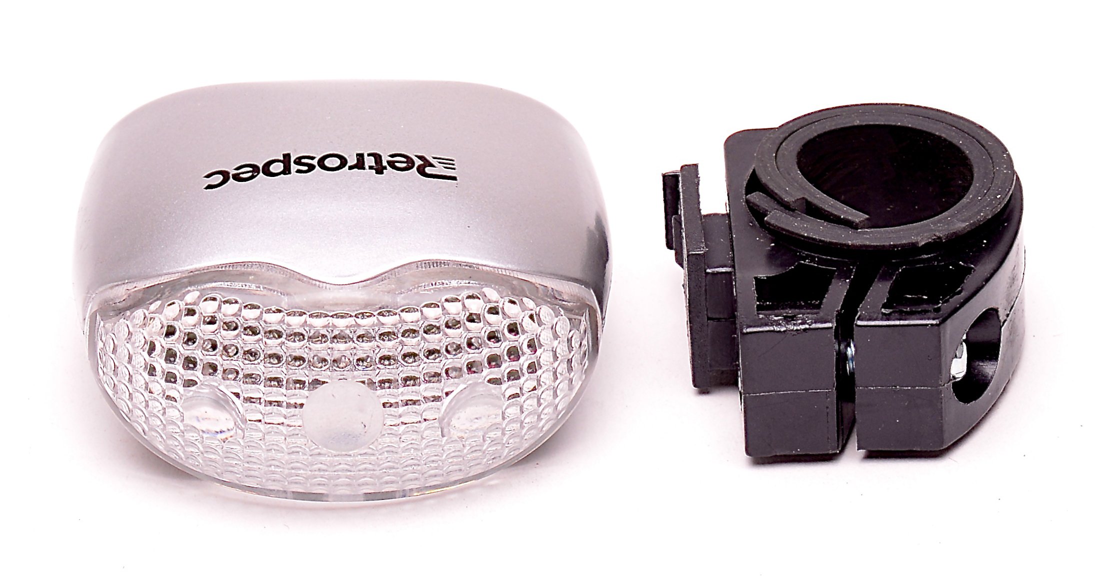 Retrospec Bicycles Amsterdam-3 Ultra Bright 3 LED Urban Commuter Bike Headlight, Silver