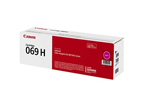 Canon 069 Magenta Toner Cartridge, High Capacity, Compatible to MF753Cdw, MF751Cdw and LBP674Cdw Printers