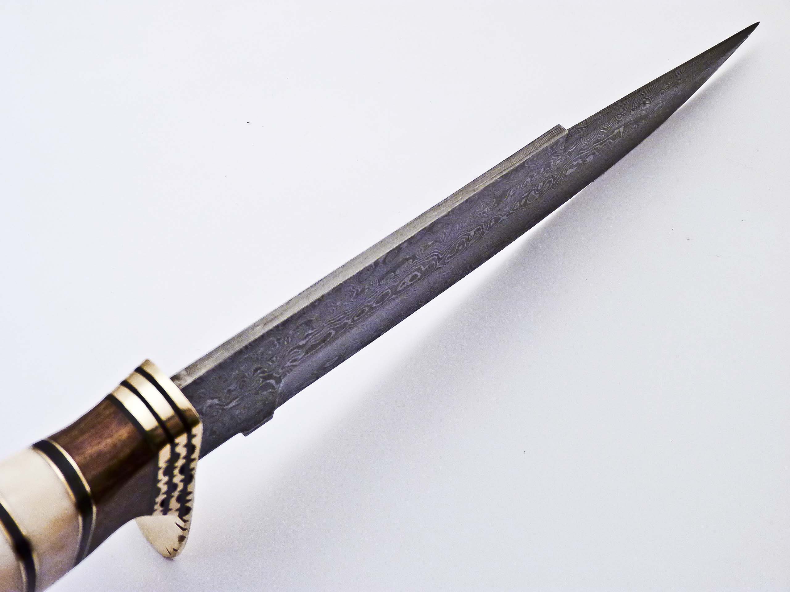 Custom Damascus Knife Hunting Knife | Best Outdoor Knife Camping Knife | Beautiful Burl Wood Handle