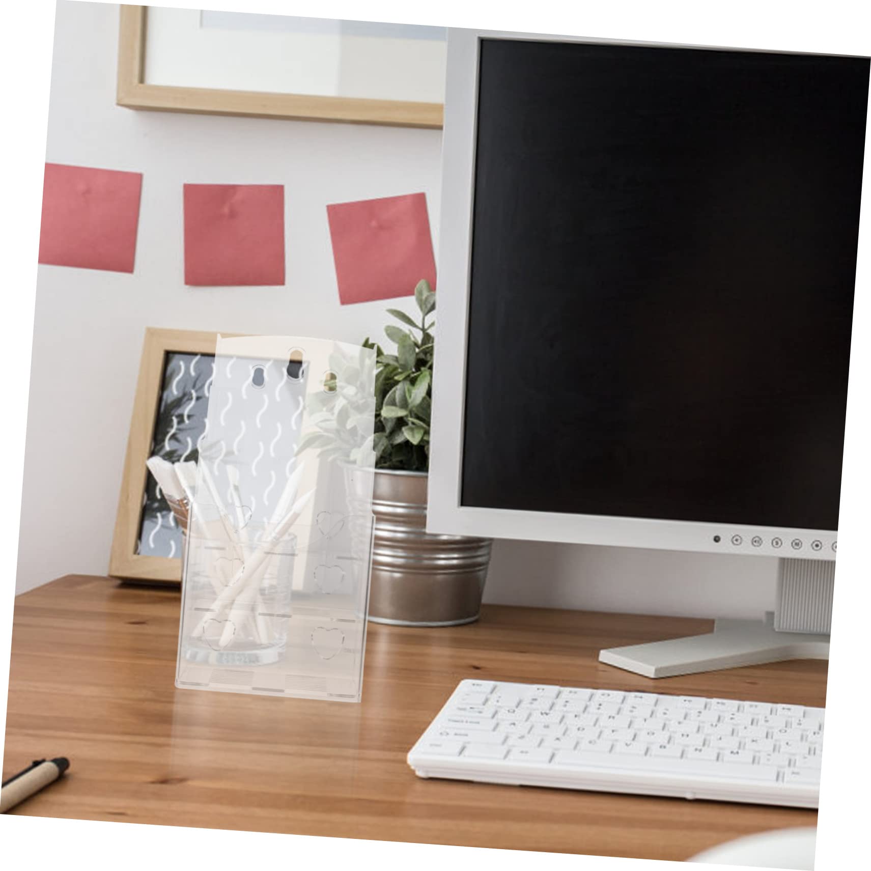 Folding Rack Desktop Brochure Holder Wall Pamphlet Holder File Storage Rack File Holder Rack Acrylic Brochure Holder Clear File Rack Wall Mount Flyer Holder Clear Pamphlet Rack