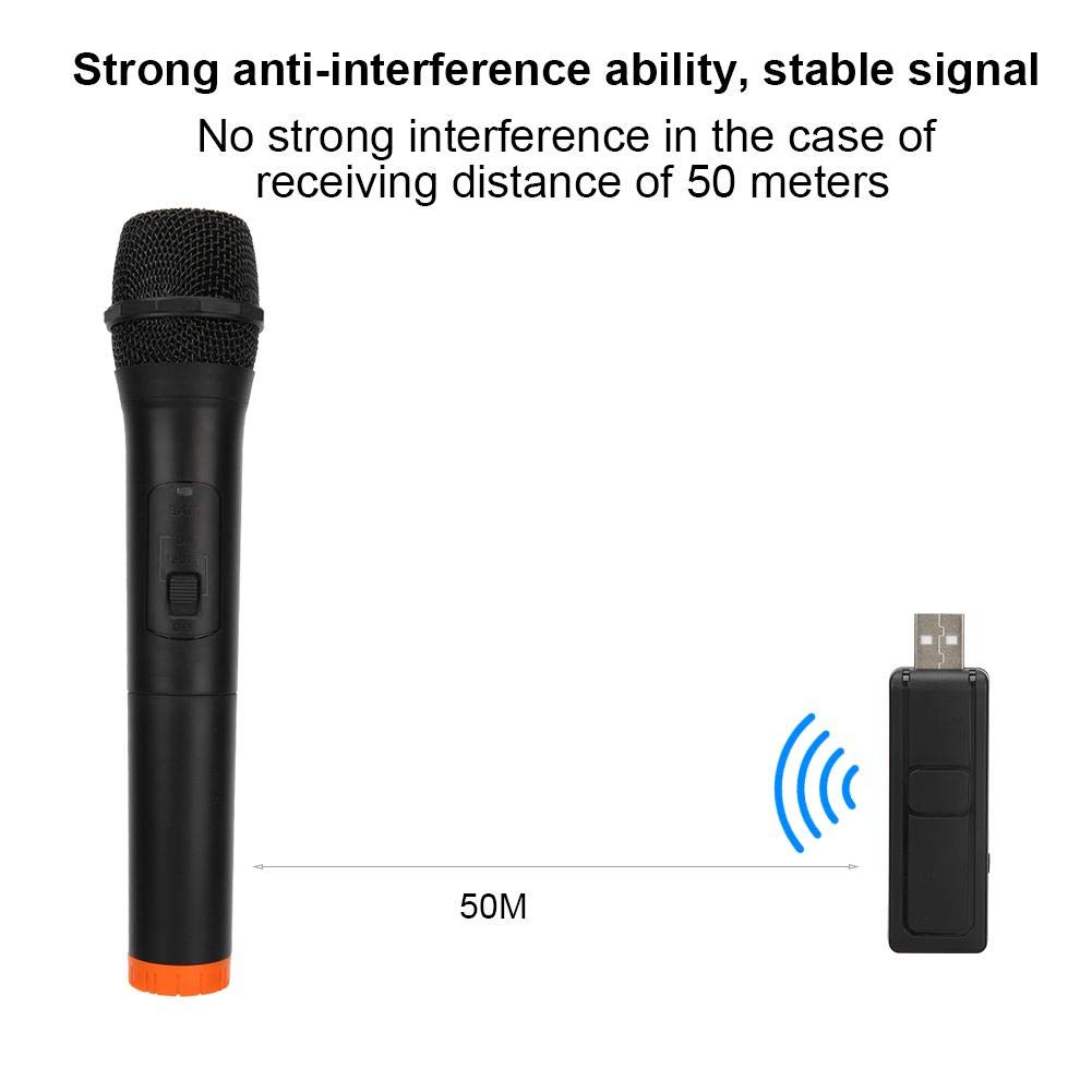 Wireless Bluetooth Karaoke Microphone ABS Plastic Professional Universal Handheld VHF Microphone USB Reception Mic