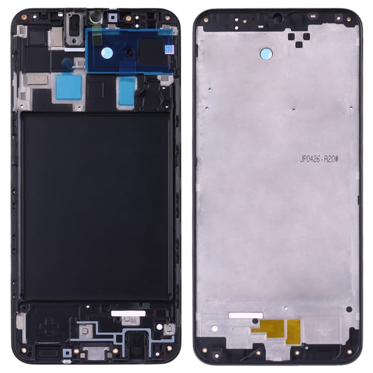 for Galaxy A20 SM-A205F/DS, A205FN, A205GN/DS, A205YN, A205G/DS Front Housing LCD Frame Bezel Plate (Black)