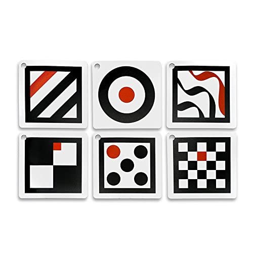 Smarty Baby Bundle - 5 Black, White and Red Infant Toys, Newborn Baby Gifts