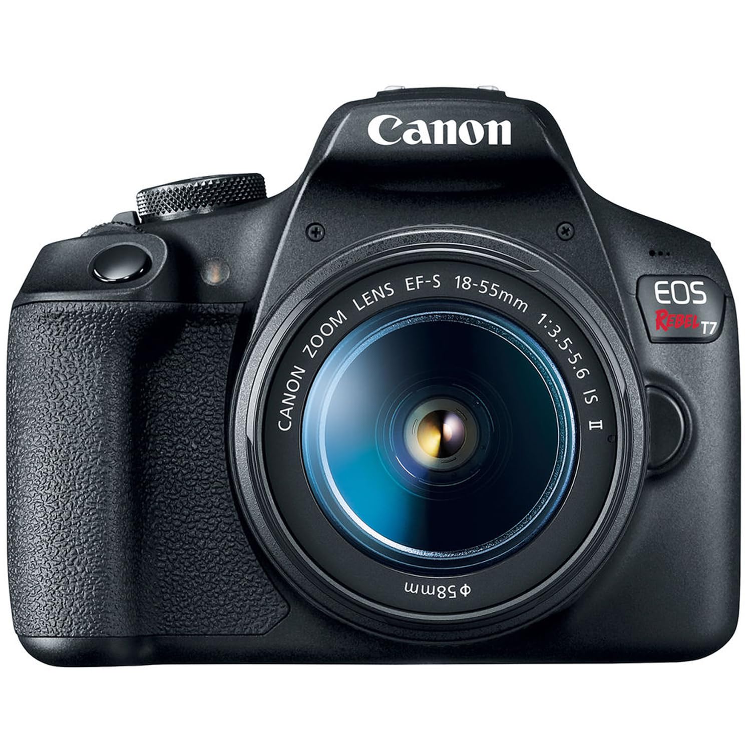 Canon EOS Rebel T7 DSLR Camera with 18-55mm Lens + 64 GB Memory + Spare High Capacity Replacement Battery + Filters + Case + Mini Tripod + More (28 pc Bundle)