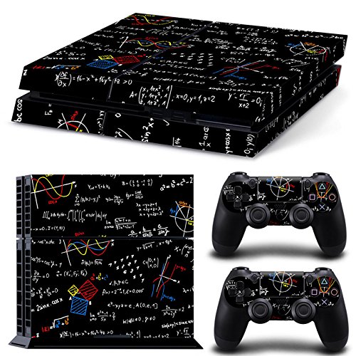 Wodoys Vinyl Stickers Skins Fit for PS4 Console and Controllers Suit Whole Body, Geeks Mathematics
