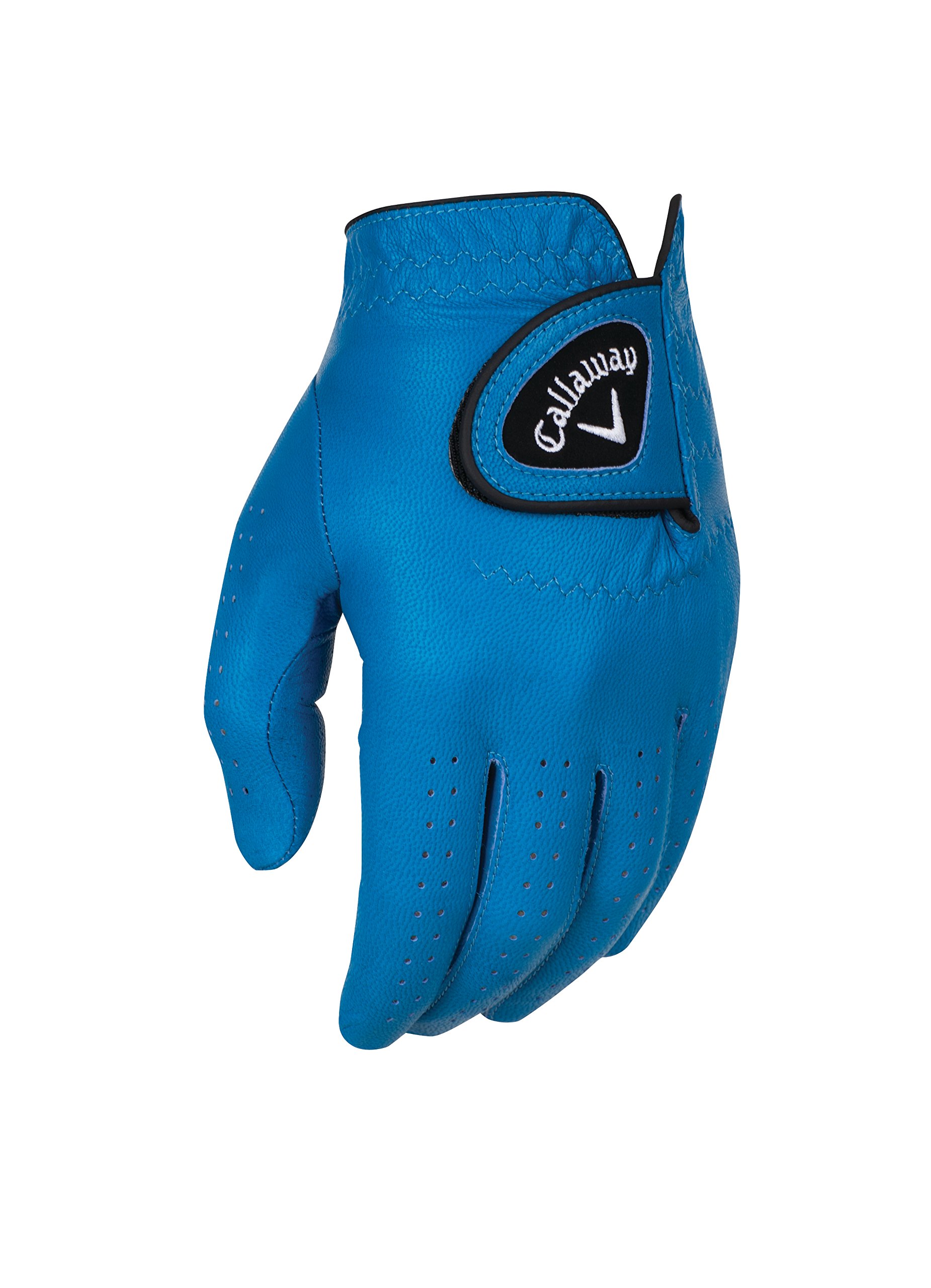 Callaway Golf Men's OptiColor Leather Glove, Blue, Cadet X-Large, Worn on Left Hand