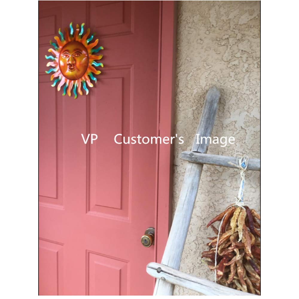 WOERTE HOME Indoor or Outdoor Decoration Artistic Metal Sun Wall Art 12.8-Inch
