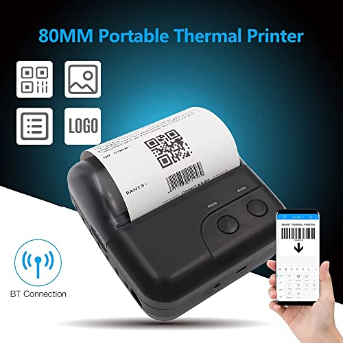 GAELOP DFHBFG 80mm Mini Thermal Printer Receipt Printer BT Connection ESC/POS Command Compatible with Windows Android iOS