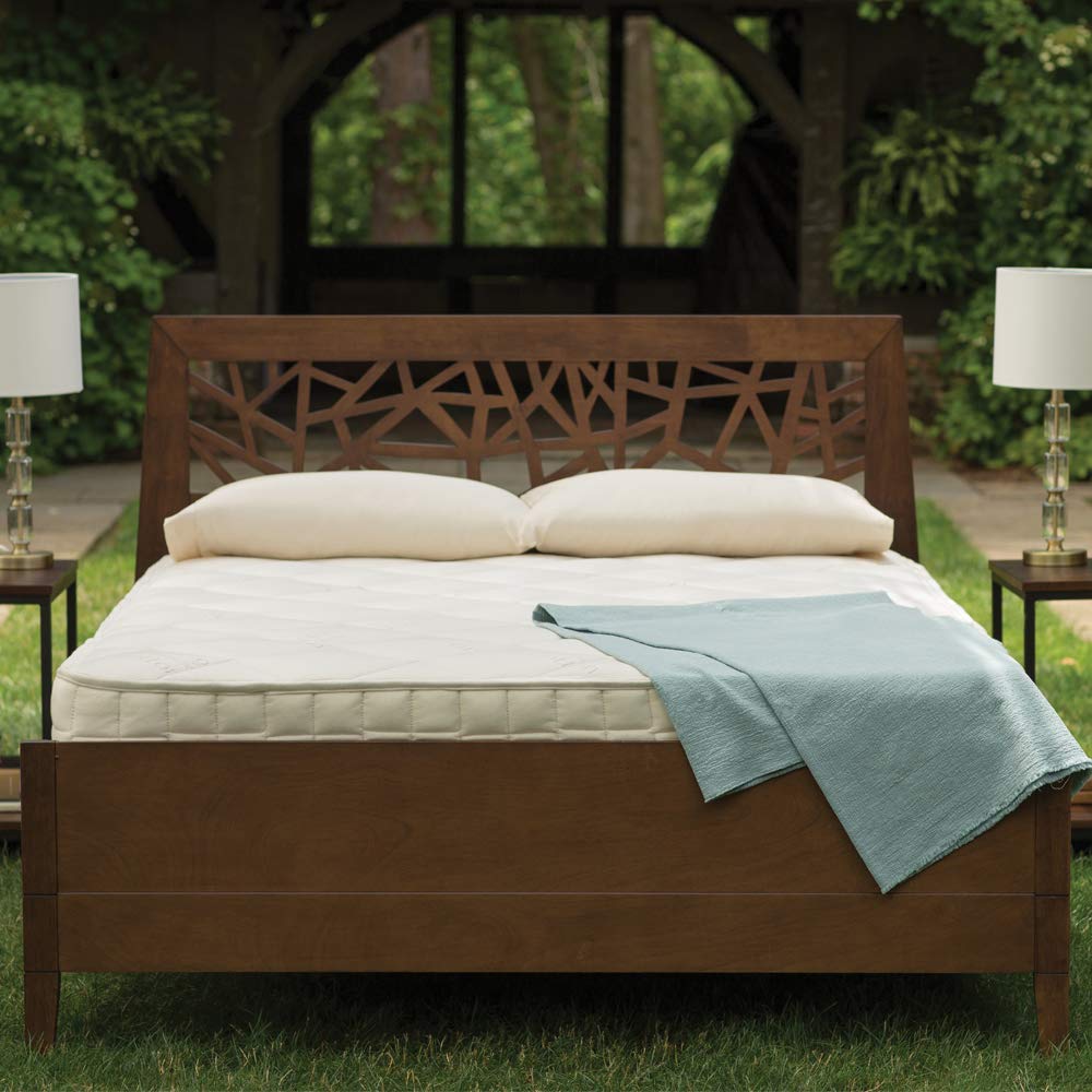 Naturepedic Serenade Organic Mattress - Cushion Firm Queen Hybrid Mattress with Encased Coils for Comfort and Pressure Relieving Natural Latex Mattress - Naturally Cooling & Breathable Mattress