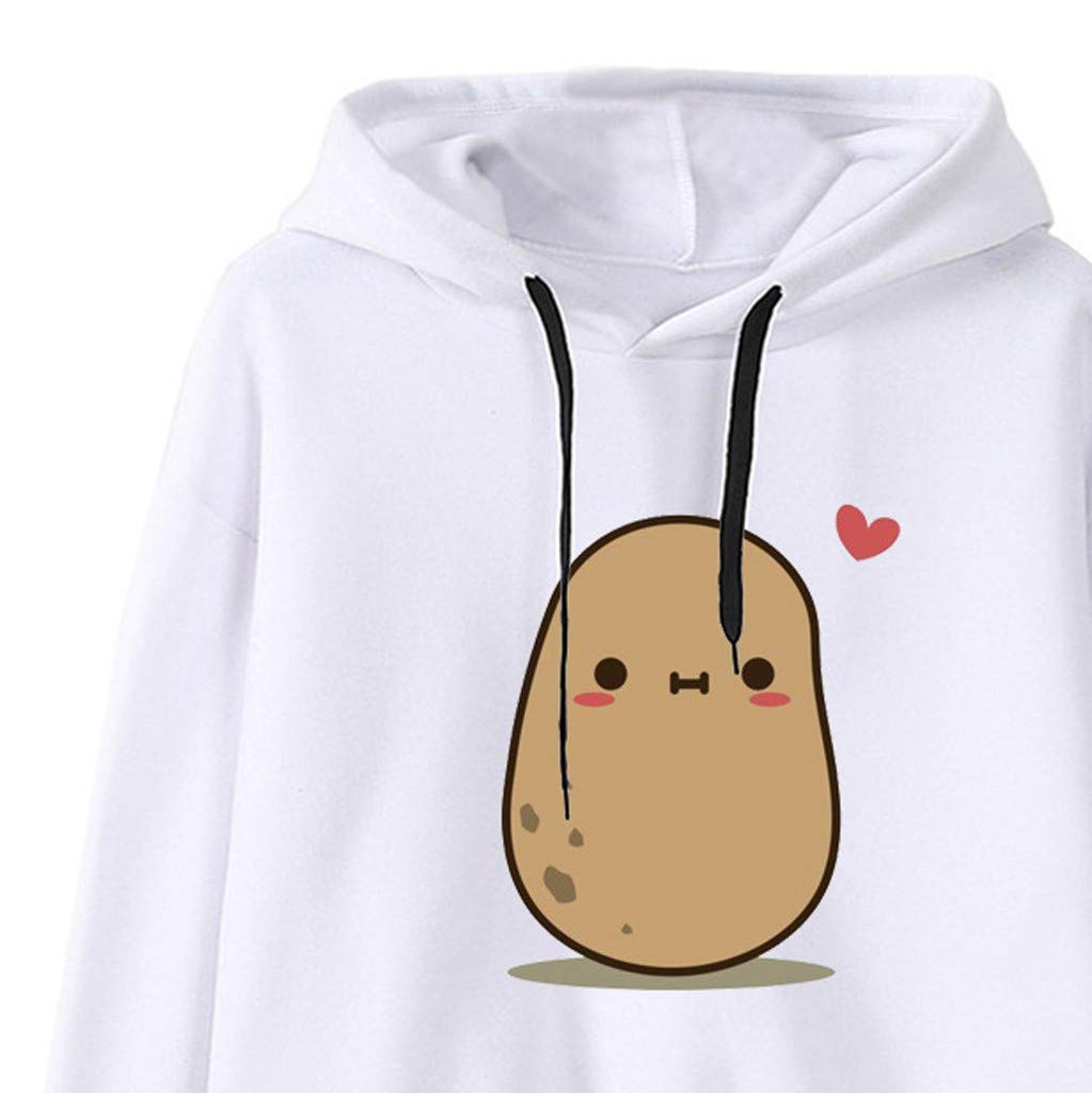 Women Casual Sweatshirt Long Sleeve Hooded Pullover with Front Pocket Loose Striped Print Hoodies Sweatshirt