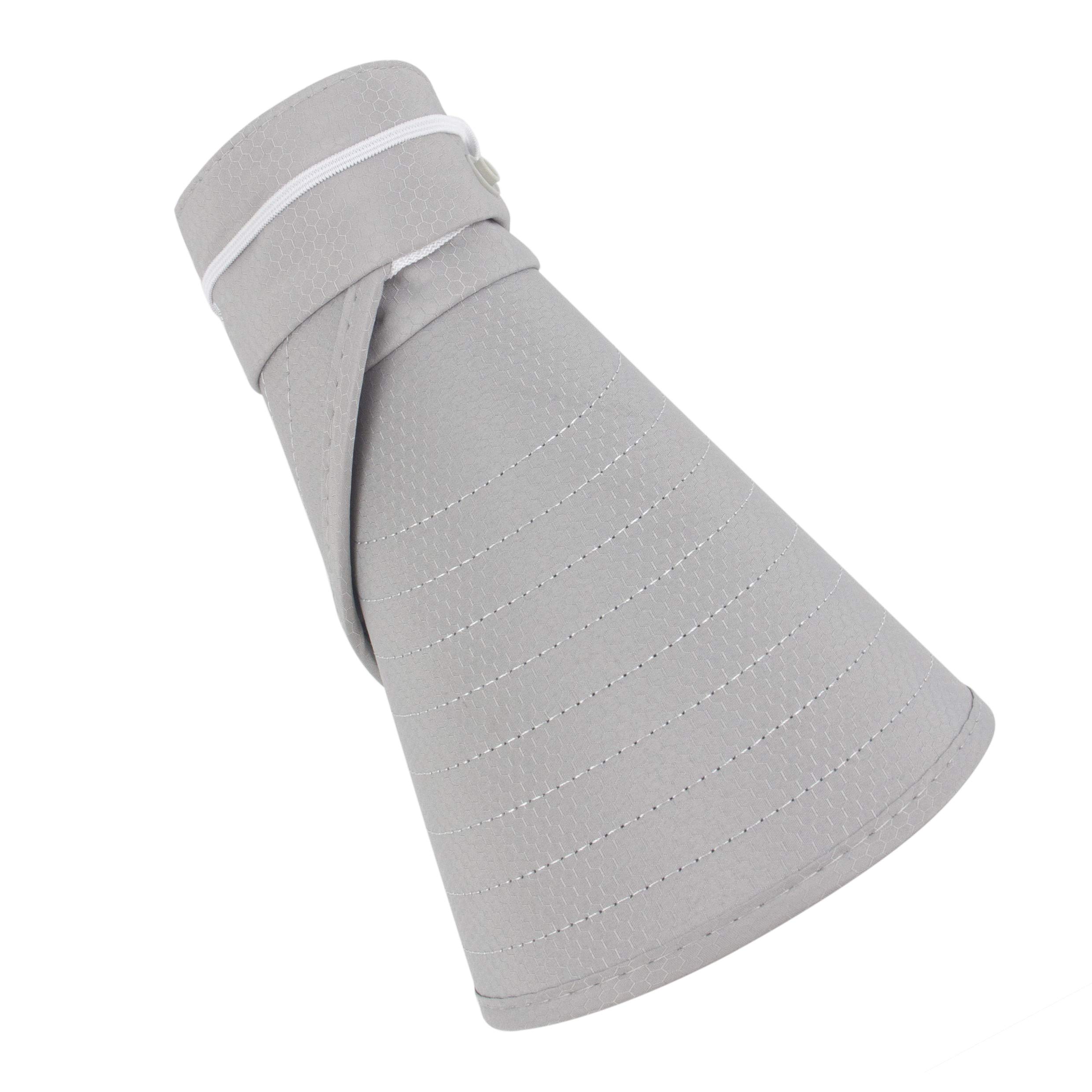 Women Summer Sun Protection Hat Wide Brim UV Hats Removable Neck Face Flap Cap with Ponytail Hole for Fishing Climbing Gardening Gray