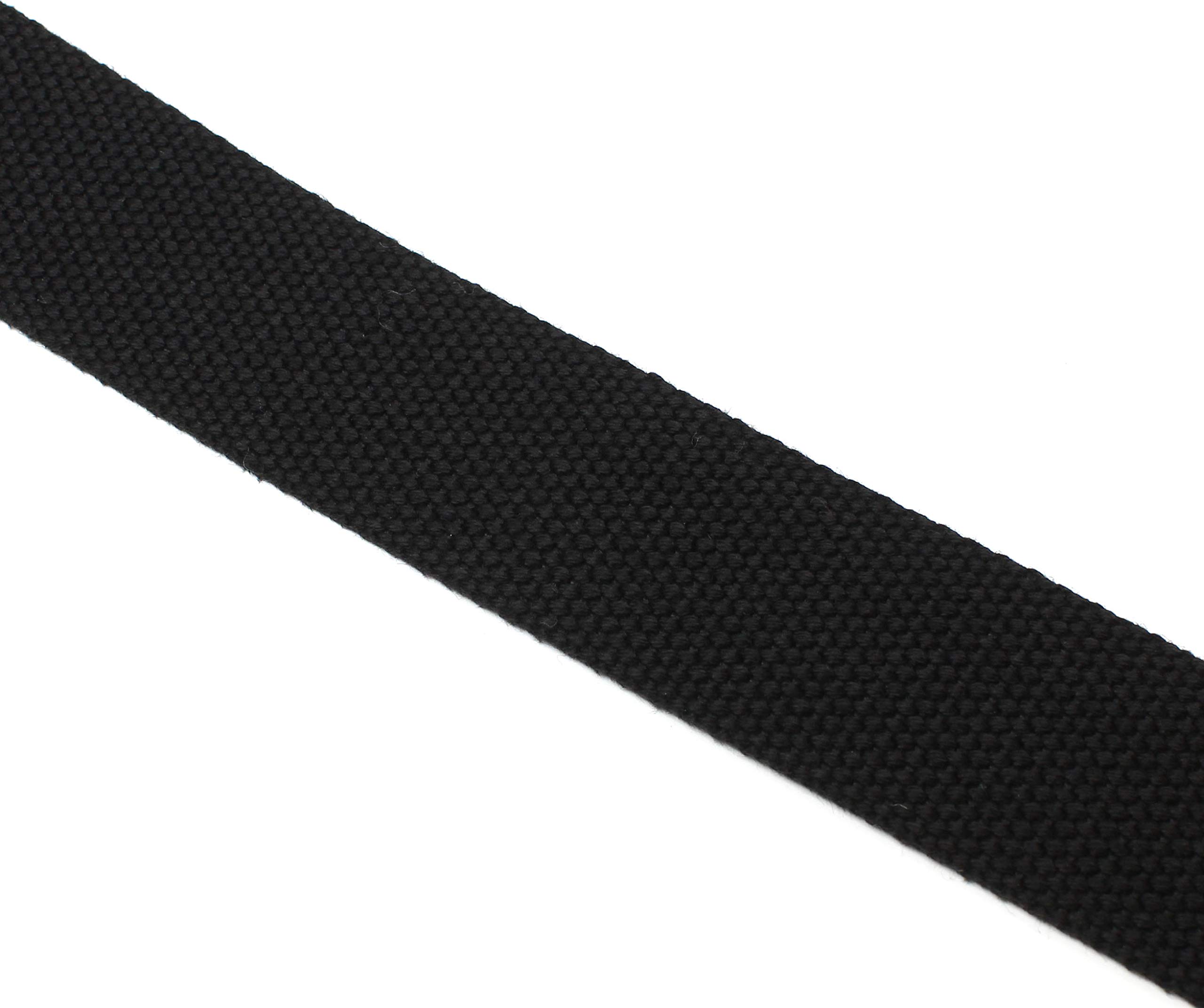 Canvas Web Belt Flip-Top Black Buckle/Tip Solid Color 50" Long 1.5" Wide (Black)