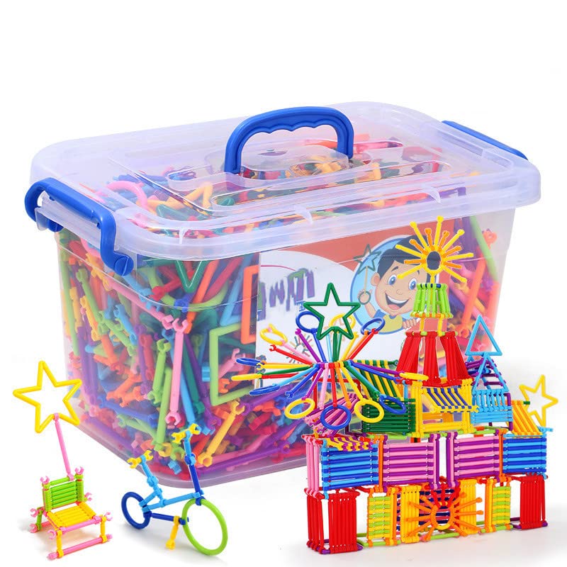 Fun toys 560 PCS Building Blocks Set, Different Shape Educational Construction Engineering Set 3D Puzzle, Interlocking Creative Connecting Kit,Great Toy for Both Boys and Girls CMB-059