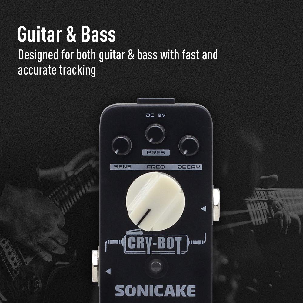 SONICAKE Auto Wah Pedal Auto Wah Guitar Pedal Guitar Effect Pedal Envelope Filter Cry-Bot True Bypass