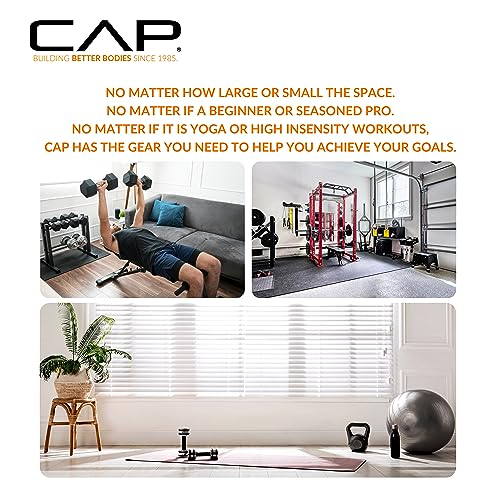 CAP Barbell Coated Dumbbell Weights with Padded Grip, 15-Pound