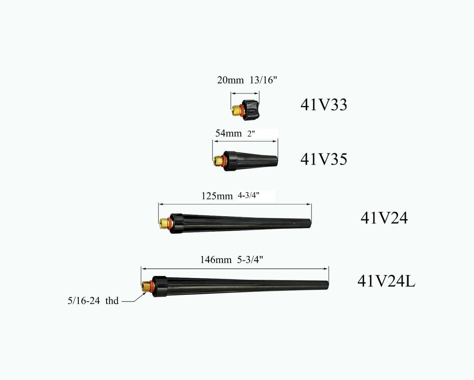 RIVERWELD TIG Gas Lens Collet Body 45V 13N Series Alumina Ceramic Cup 13N 53N 796F Series Assorted Size Kit Fit SR WP 9 20 25 TIG Welding Torch 46pcs