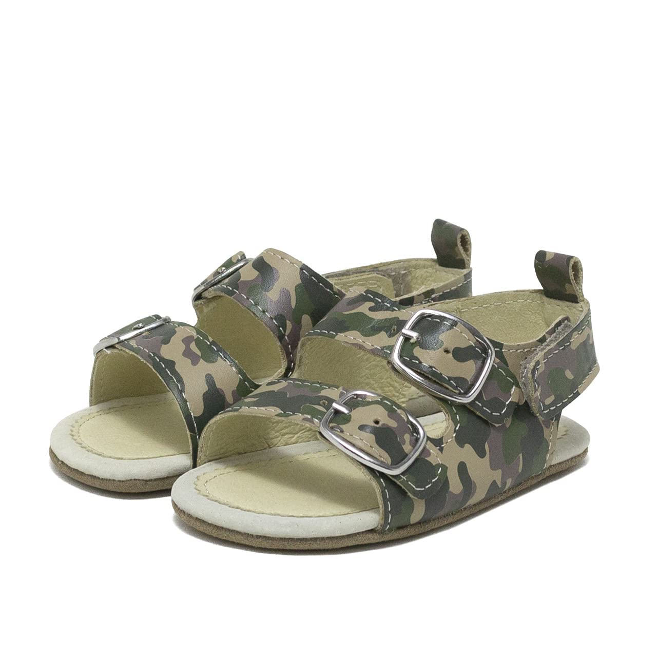 Robeez First Kicks Baby Boy and Unisex Sandals for Infant/Toddlers - Nakai Brown - 6-9 Months