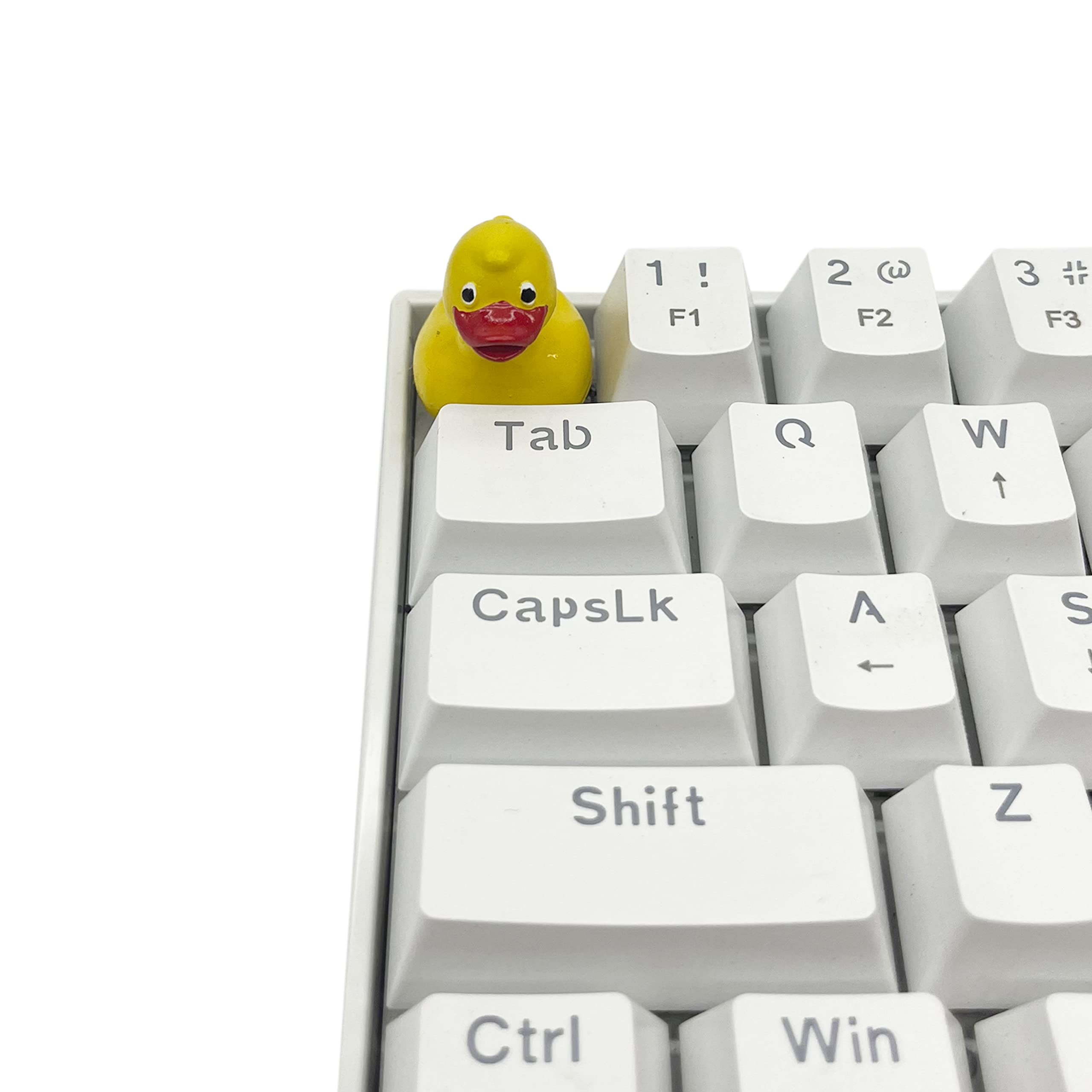 Custom Keycap for Mechanical Gaming Keyboard - Design Cute Duck - Artisan Cherry MX Made in Resin with Universal Compatibility - Unique Gift Idea, Yellow