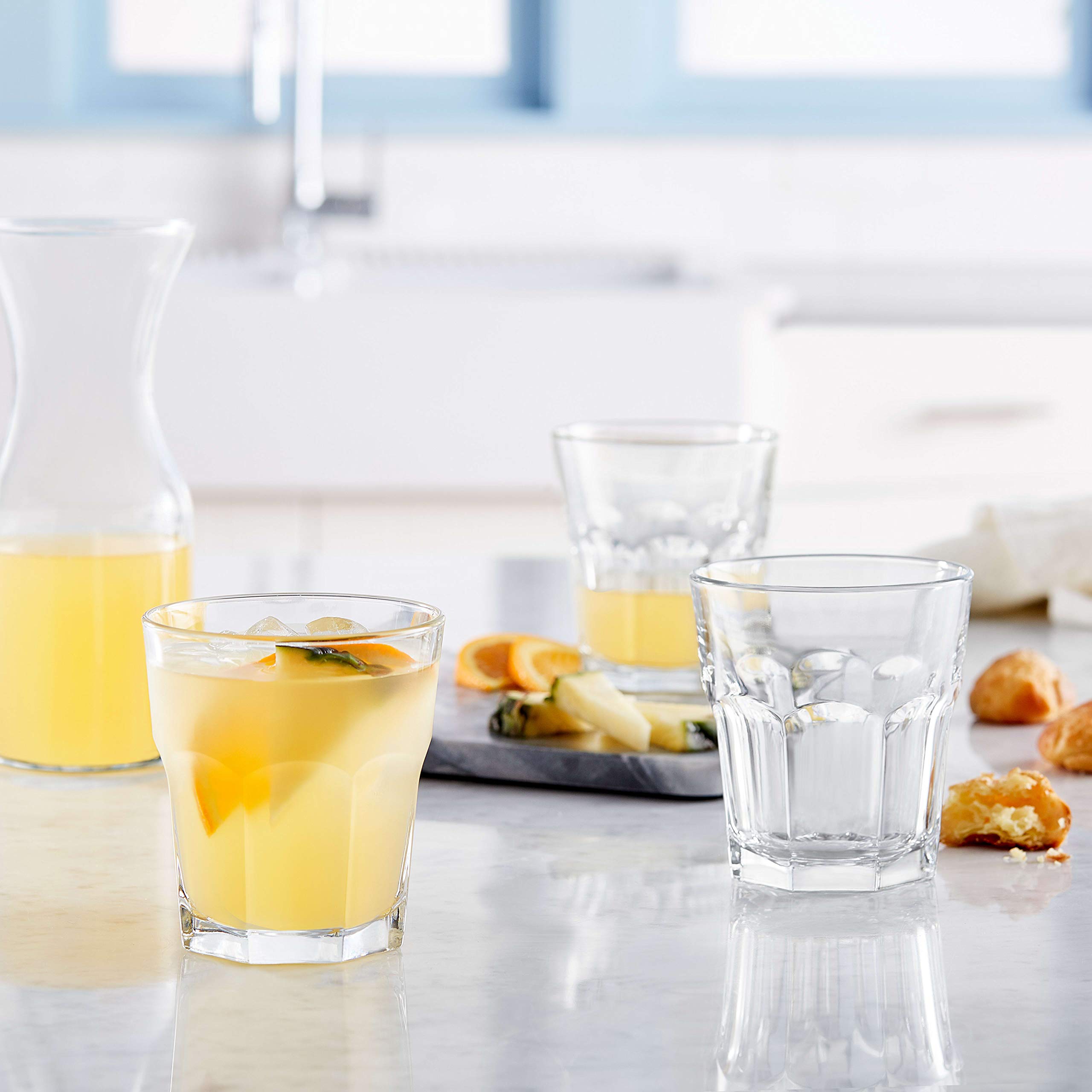 Libbey Gibraltar Rocks Glasses Set, Iconic Glassware Drinking Glasses Set of 12, Stunning, Heavy Duty, Dishwasher Safe Glasses for Everyday Use