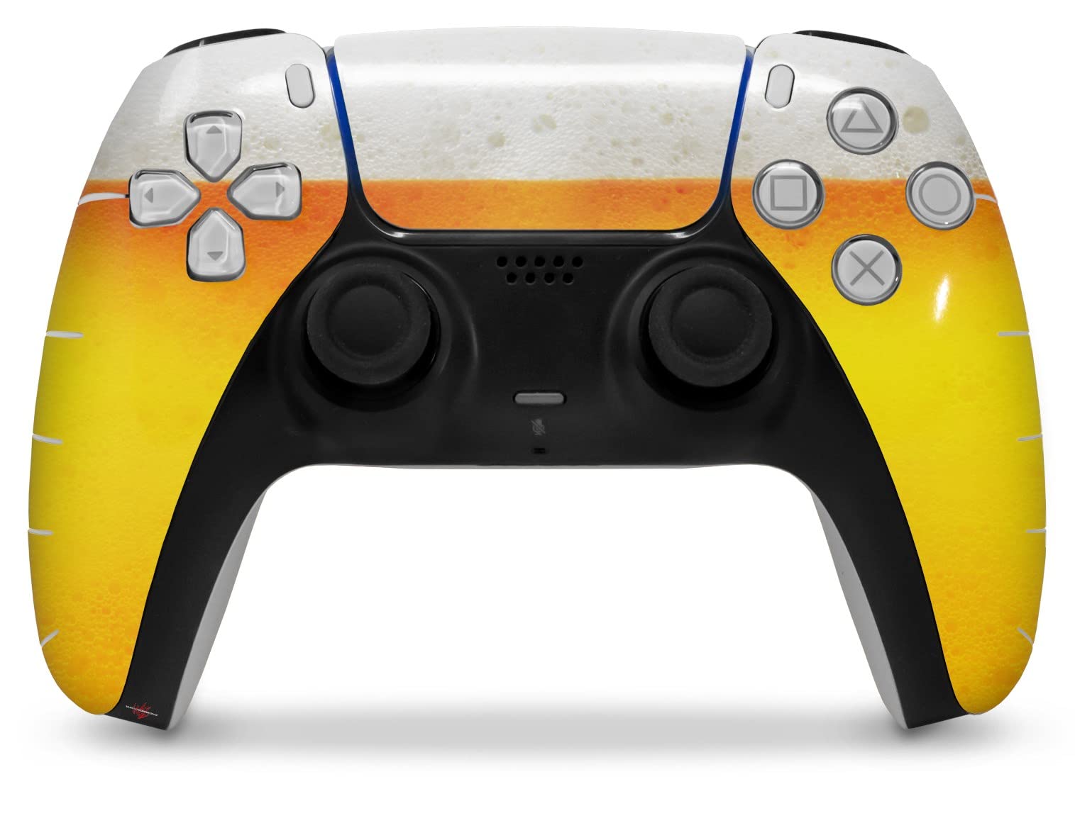 WraptorSkinz Skin Wrap compatible with Sony PS5 DualSense Controller Beer (CONTROLLER NOT INCLUDED)