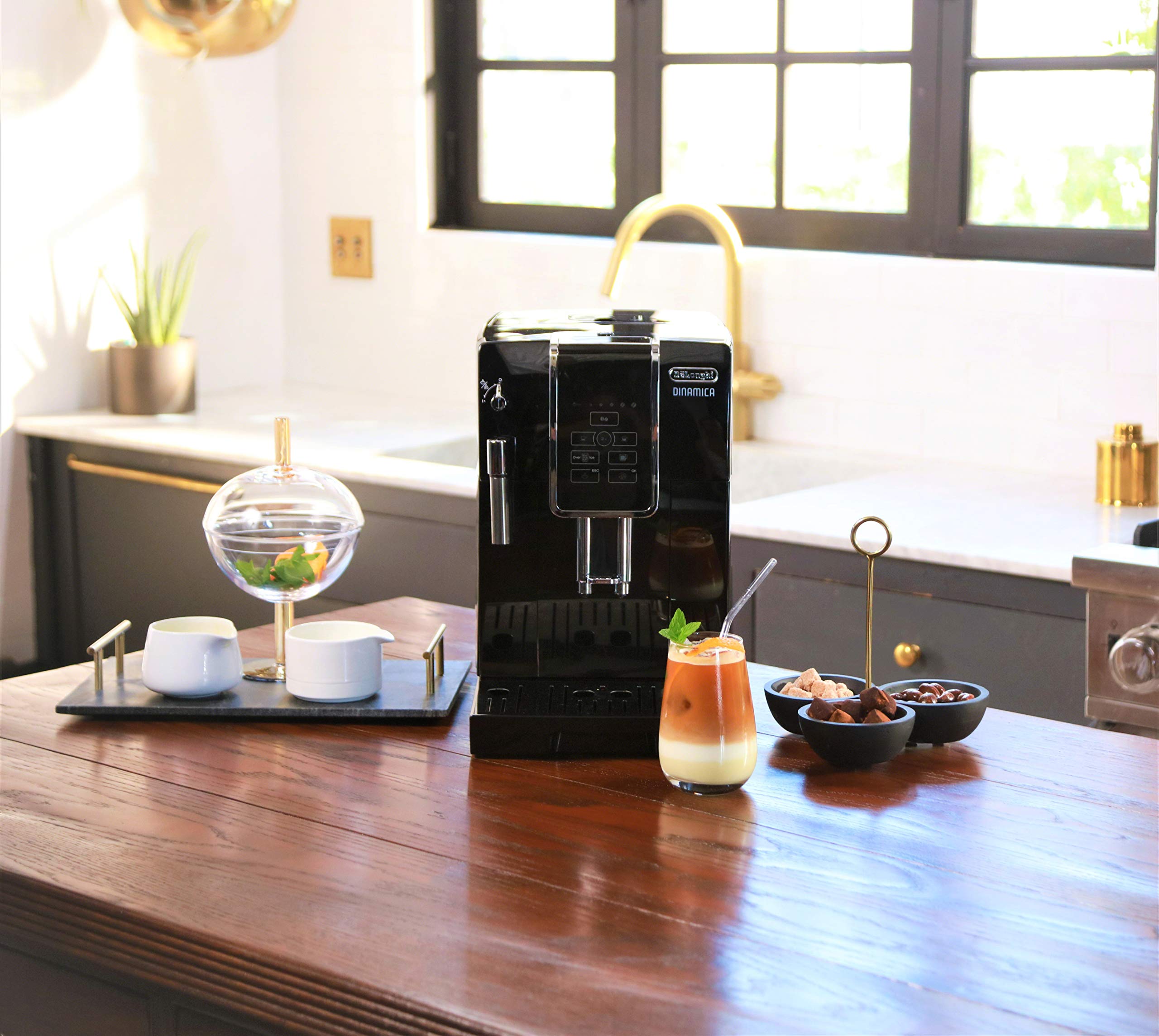 De'Longhi Ecam 35020B Espresso Machine, Black 10.6oz. Touch Screen Plastic & Lavazza Medium Roast Whole Bean Coffee, 1kg