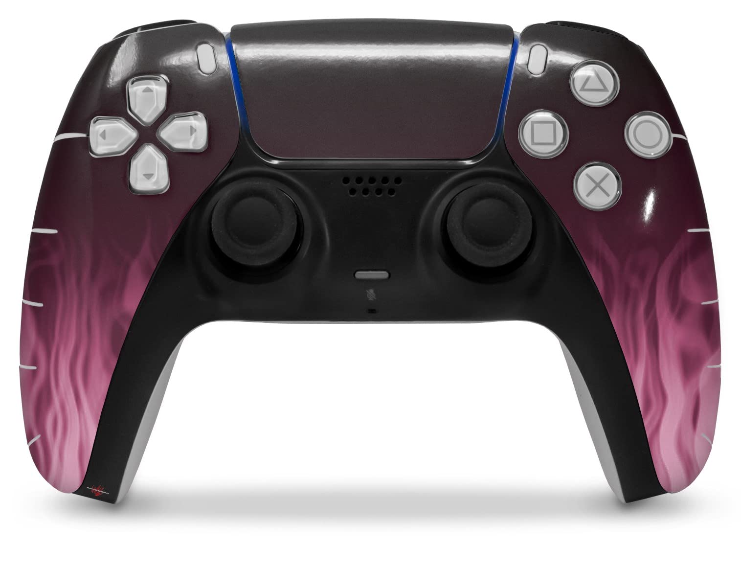 WraptorSkinz Skin Wrap compatible with Sony PS5 DualSense Controller Fire Pink (CONTROLLER NOT INCLUDED)