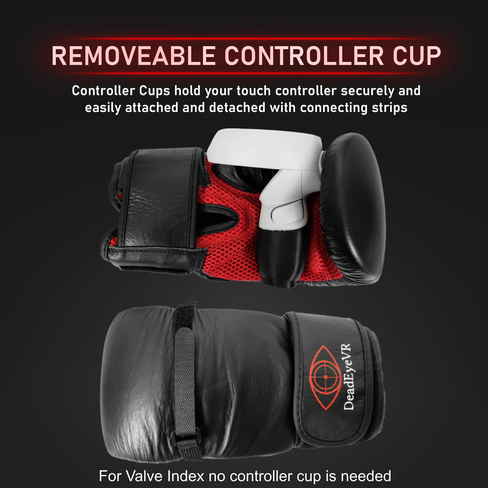 DeadEyeVR Ultimate Boxing Gloves - VR Boxing Mitts Controller Accessory for Thrill of The Fight FitXR BoxVR - Rift S, Oculus Quest 2, Index