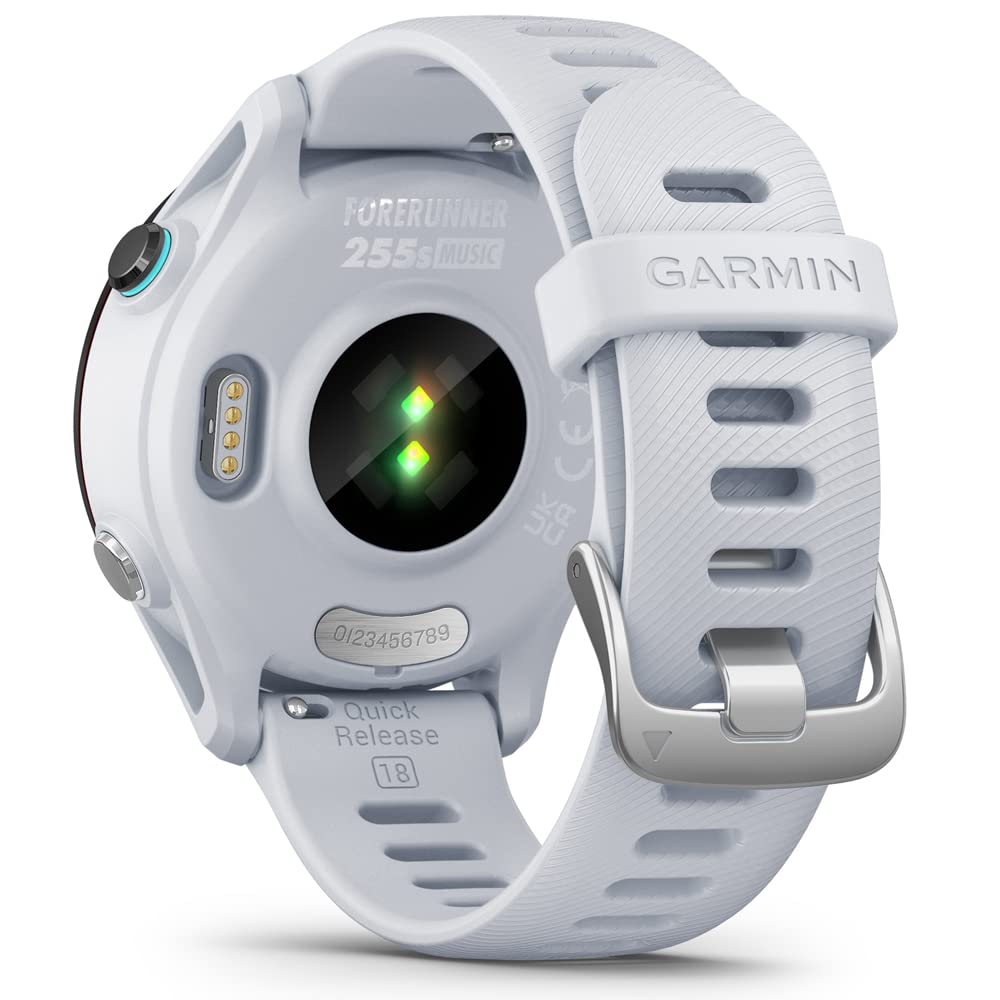 Garmin 010-02641-21 Forerunner 255 Music GPS Smartwatch Whitestone Bundle with 2 YR CPS Enhanced Protection Pack