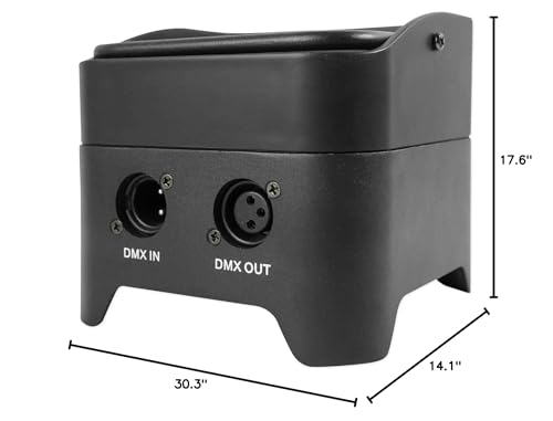 Rockville Best 50 Pack Black, 8 Rechargeable Wash Lights with Charging Flght Case, Wireless DMX, Includes Remote, 15 Hour Battery Life, Perfect for Events, Parties & DJs