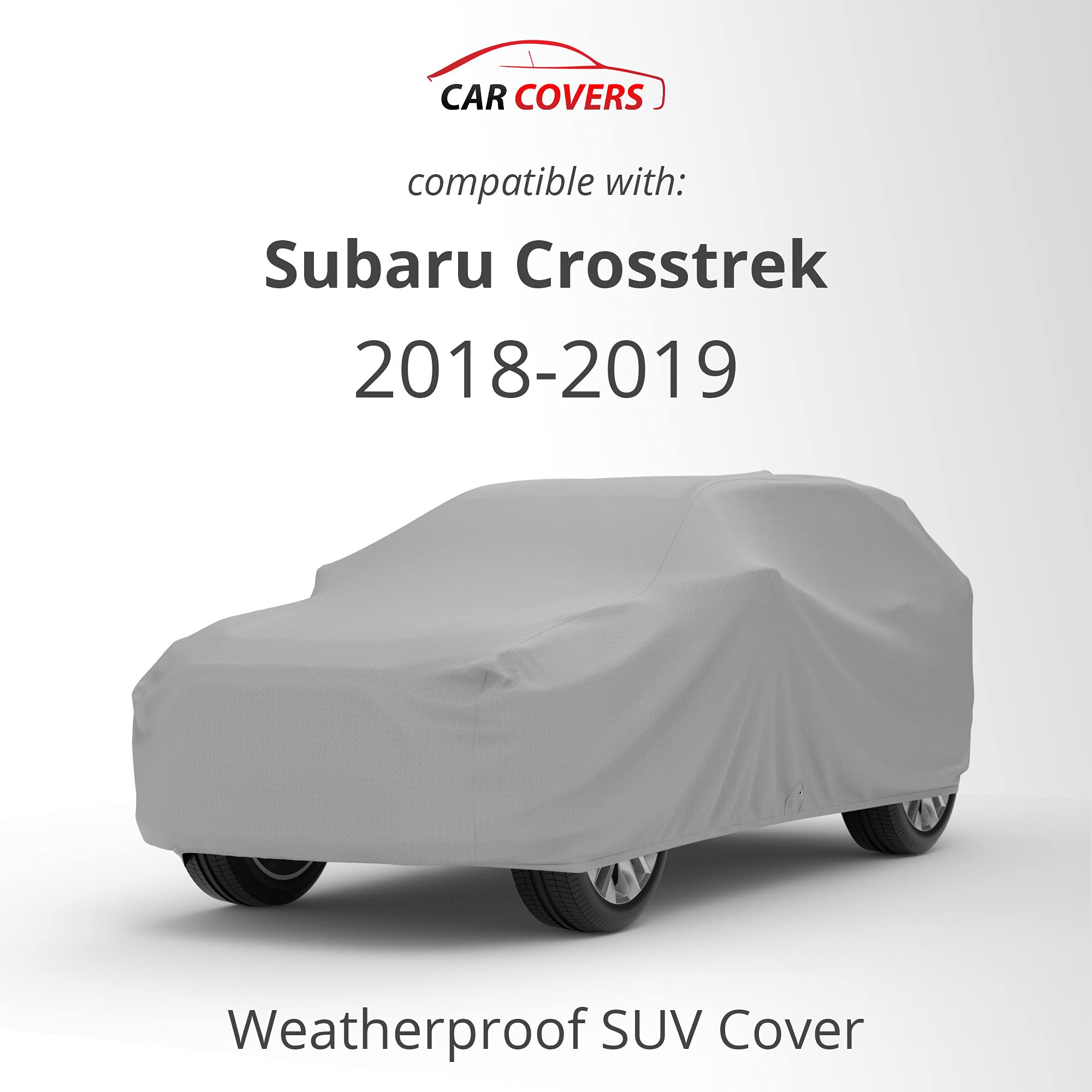 CarCovers Weatherproof SUV Cover & Warranty Compatible with Subaru 2018-2019 Crosstrek - Outdoor Cover Theft Cable Lock SUV Accessories Better Than Waterproof