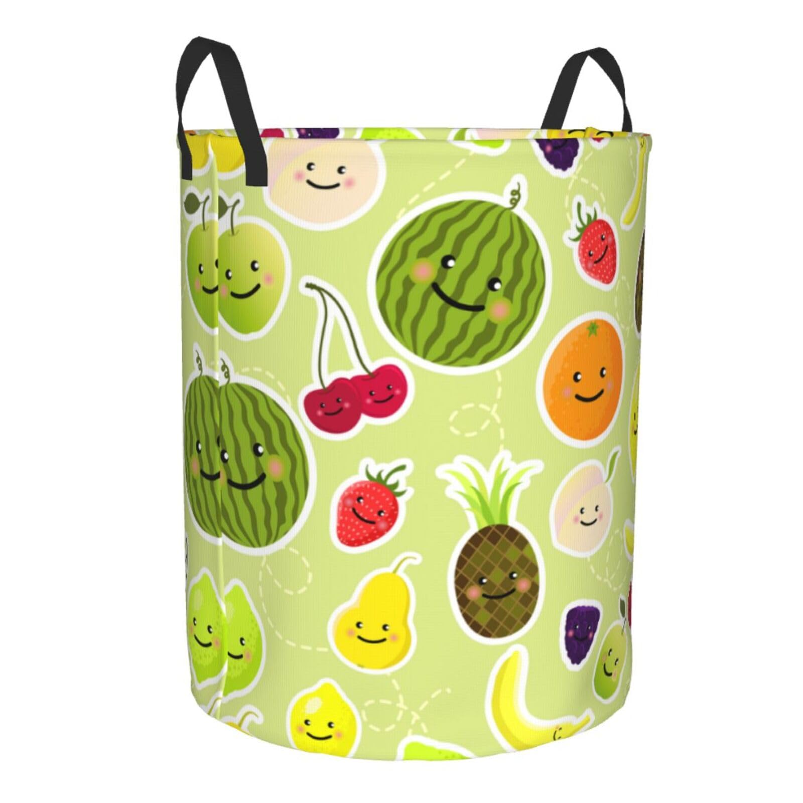 Cute Fruits Laundry Basket Hamper Dirty Clothes Hamper For Laundry Waterproof Laundry Baskets with Handles Storage Basket for Toys Clothes Organizer Bedroom Decor