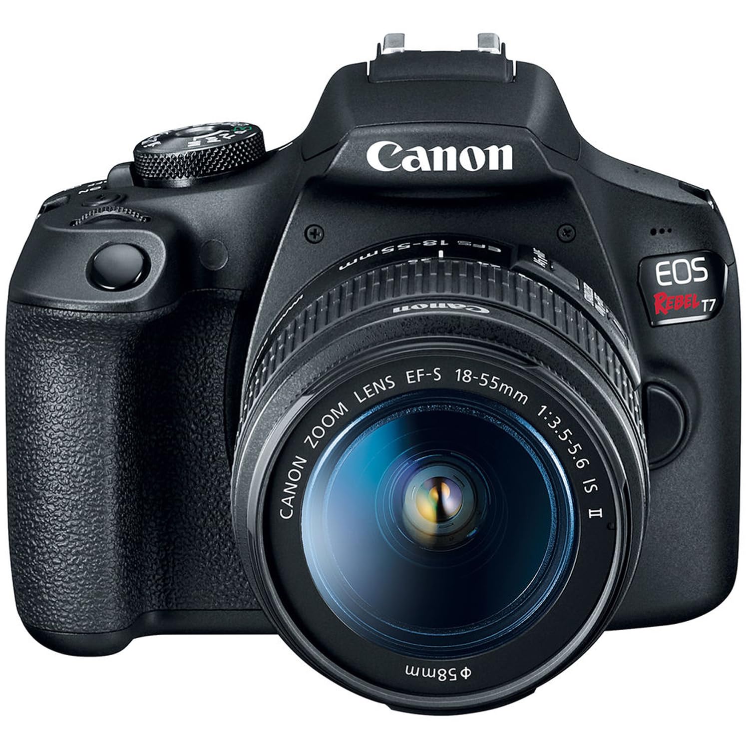 Canon EOS Rebel T7 DSLR Camera with 18-55mm Lens + 64 GB Memory + Spare High Capacity Replacement Battery + Filters + Case + Mini Tripod + More (28 pc Bundle)