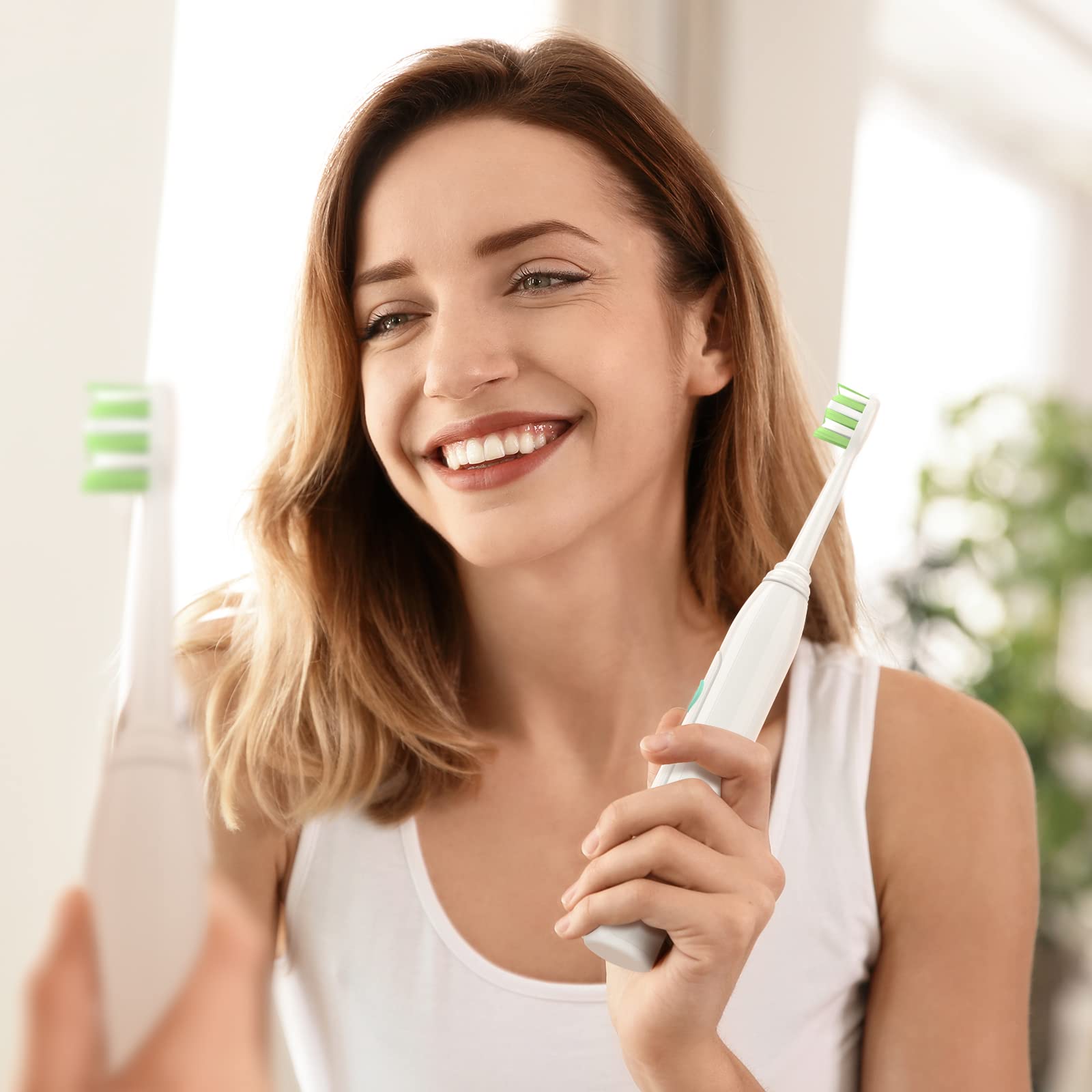 Futulkyus Toothbrush Replacement Heads for Philips Sonicare DiamondClean C2 C1 G2 W Plaque Control Gum Health 4100 5100 Simply Clean 1 2 Series Snap on Electric Brush Head, 8 Pack