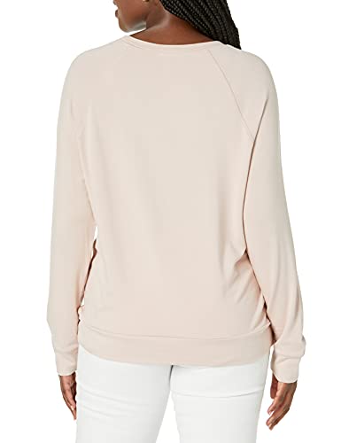 Daily Ritual Women's Supersoft Terry Relaxed-Fit Long-Sleeve Raglan Sweatshirt, Rose, Small
