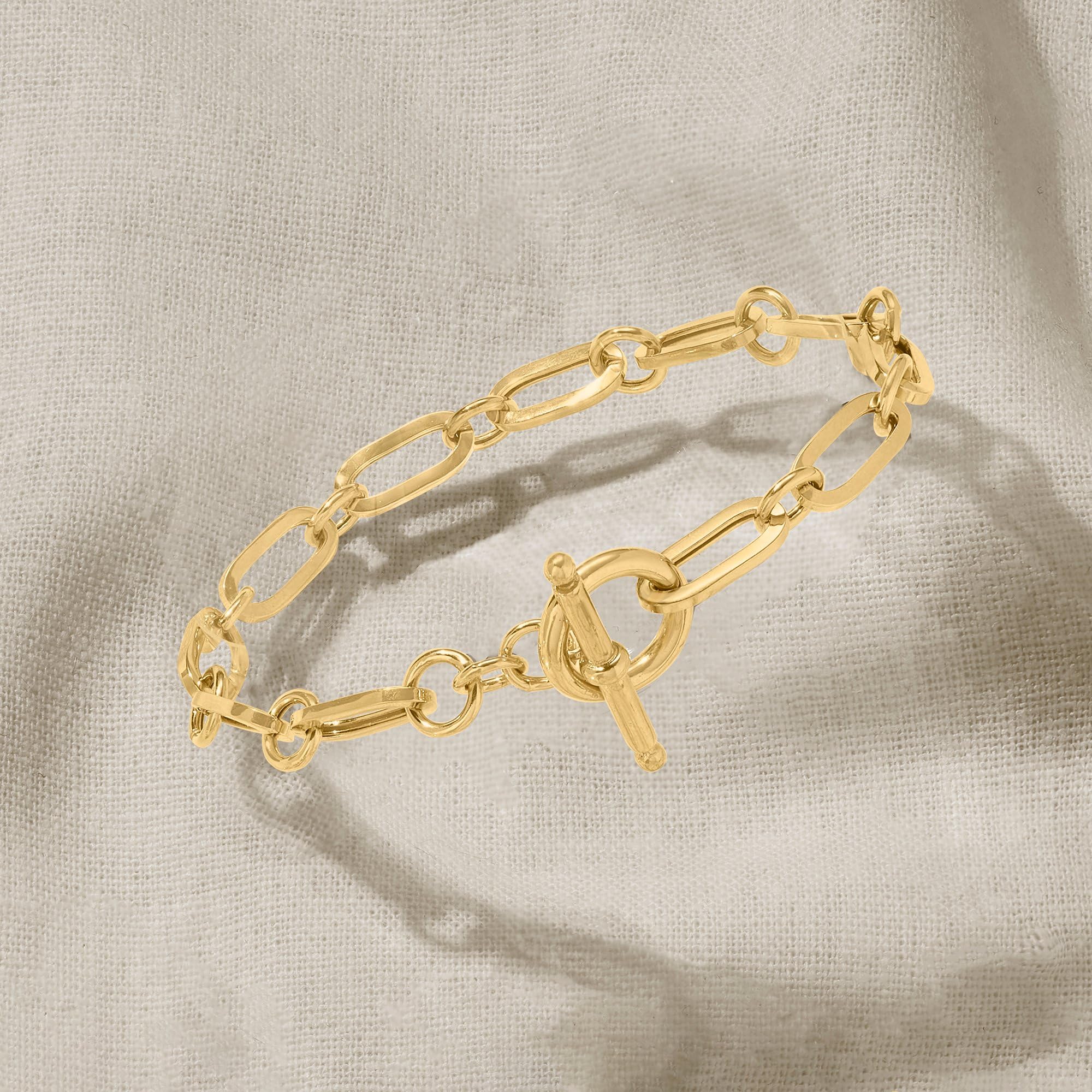 Ross-Simons Toggle Paperclip Link Bracelet