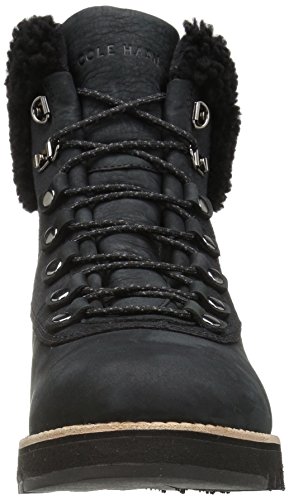 Cole Haan Women's Zerogrand Explorer Hiker Hiking Boot, black leather waterproof/black shearling, 6.5 B US