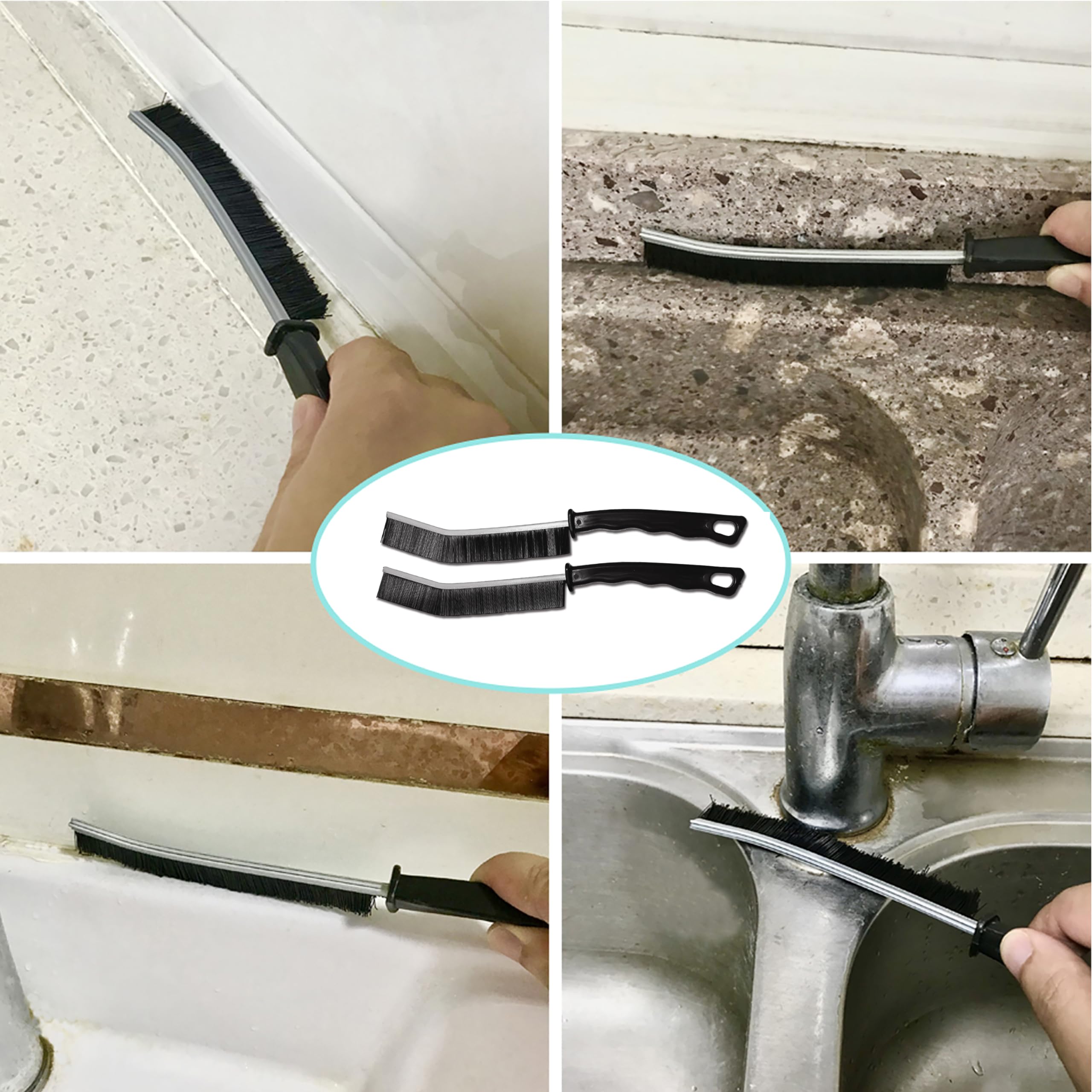 Gap Cleaning Brush Tool,7pcs Hand-held Groove Gap Cleaning Tools,Bathroom Kitchen Edge Corner Grout Cleaning Brushes, Sliding Door or Window Brush.