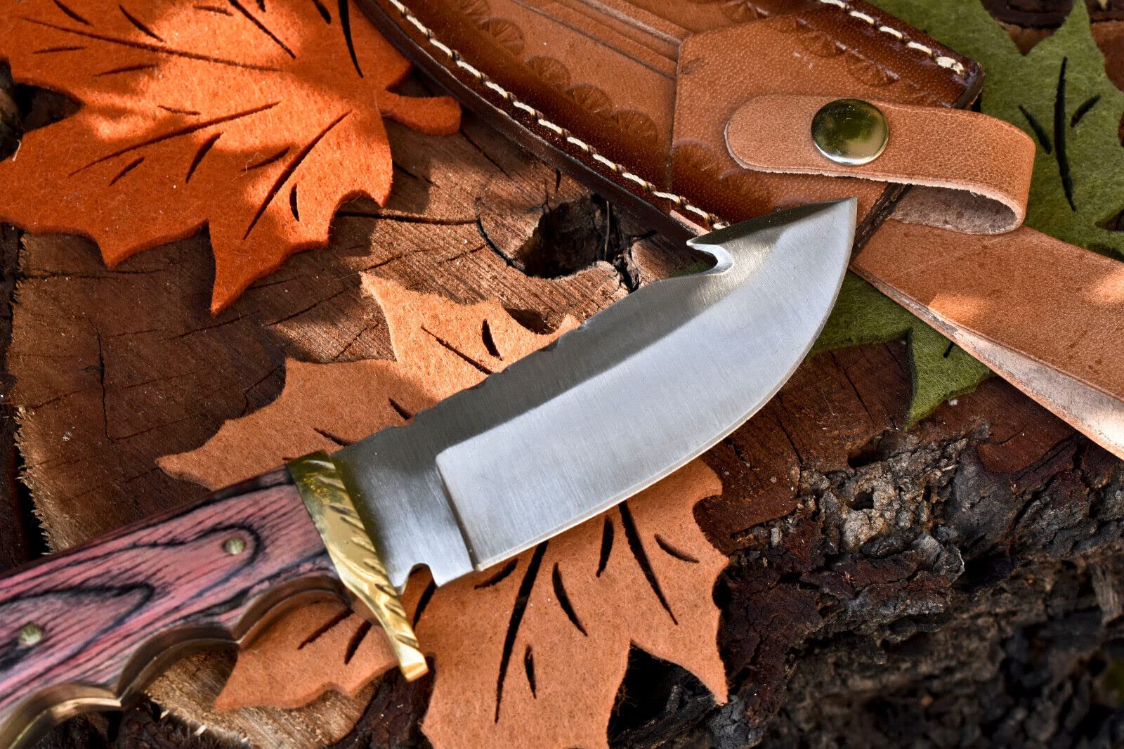 Cutlery Salvation 8.0" Custom Handmade D2 Steel Blade Hunting Knife | Hard Wood