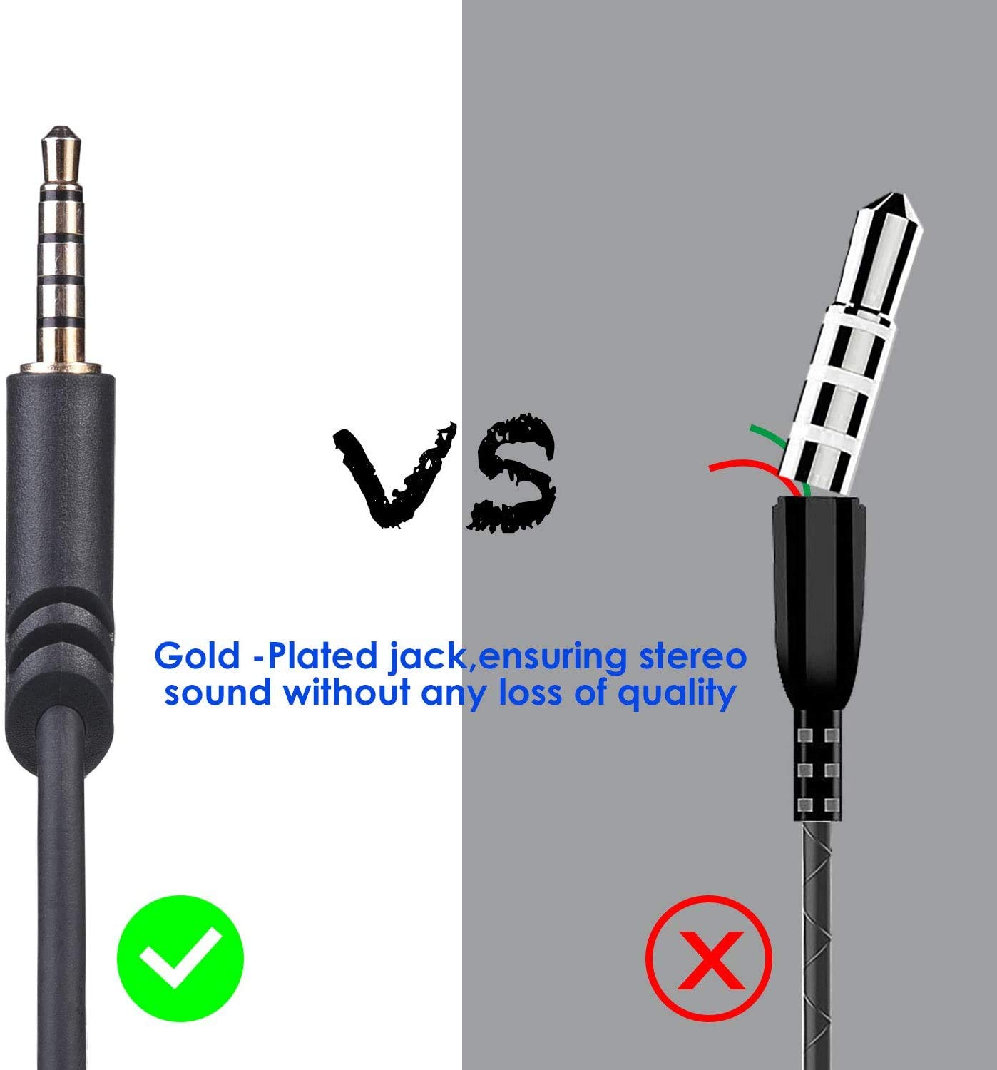 YARENKA Replacement Astro A10 A40 Cable, 2.0M A40 Inline Mute Cable Cord Compatible with Astro A10/A40 Gaming Headsets Xbox One Ps4 Controller Headphone Audio Extension Cable 6.5 Feet Black