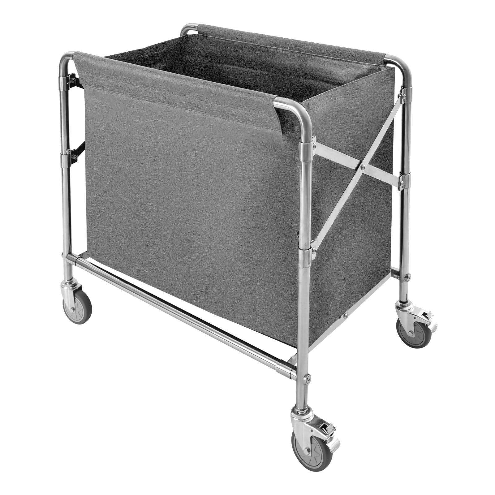 Laundry Basket With Wheels, 1 Section Rolling Laundry Hamper, Laundry Cart With Wheels Laundry Sorter Laundry Bags 34.25 x 20.47 x 30.7 Inches, Grey