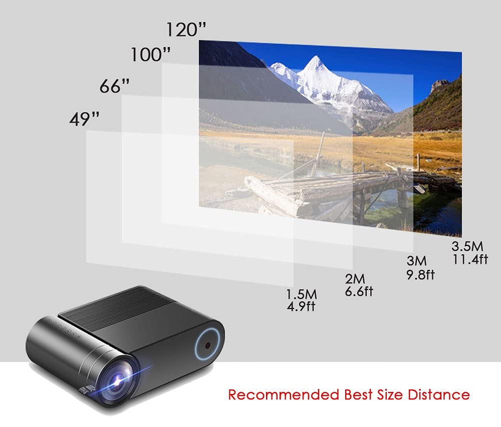 CXDTBH Full Projector 3800 Lumens Home Theater Video Beamer Proyector VGA AV USB with Gift