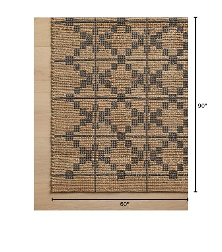 Loloi Chris Loves Julia x Judy Natural/Graphite 5'-0" x 7'-6" Area Rug