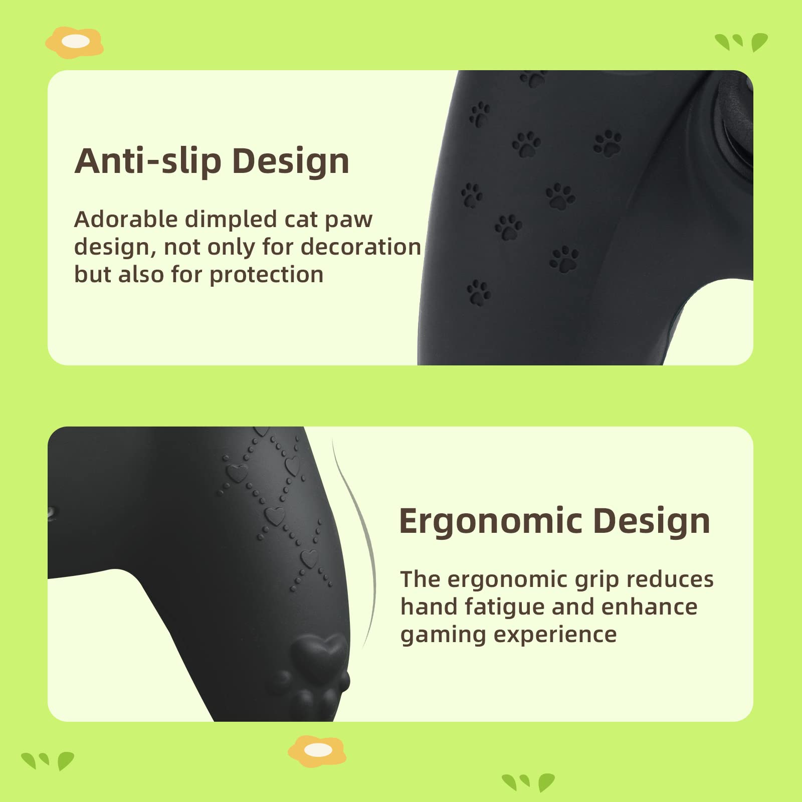 GeekShare Cute PS5 Controller Skin Anti-Slip Silicone Skin Protective Cover Case for PlayStation 5 DualSense Wireless Controller - The HEI Series