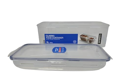 LOCK & LOCK Easy Essentials Food Storage lids/Airtight containers, BPA Free, Bread Box-21.1 Cup, Clear