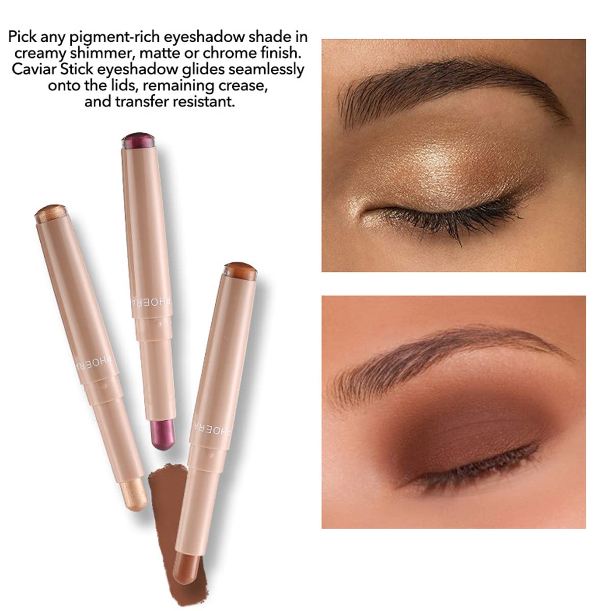 MEICOLY Creamy Eyeshadow Stick,Matte Eyeshadow Pencil Crayon,Eye Brightener Stick,Highlighting Stick,Soft & Smooth Easy To Color Waterproof,103 Putty