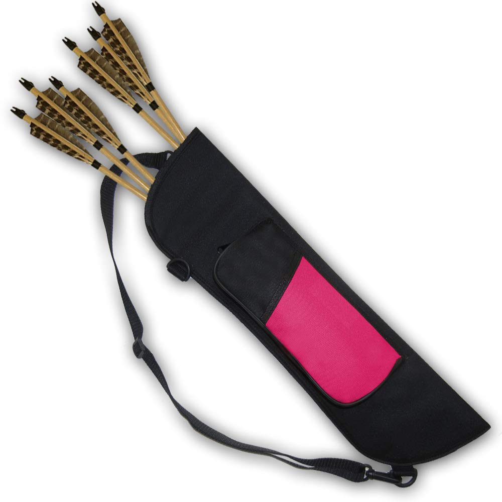 CAROL Archery Side/Back Arrow Quiver with Zipper Pocket 151119 Pink
