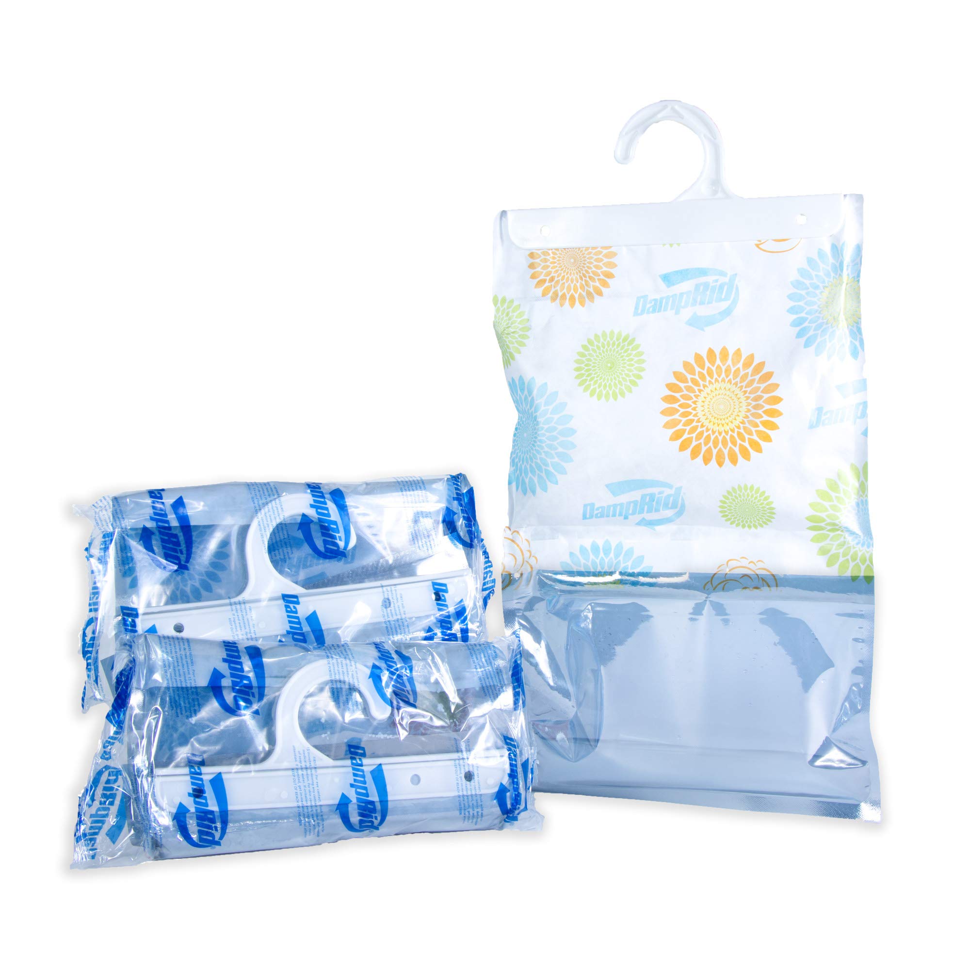 DampRid Lavender Vanilla Hanging Bag Moisture Absorber for Closets - Odor Eliminator - 3 pack (16oz. ea.); Traps Excess Moisture for Fresher, Cleaner Air