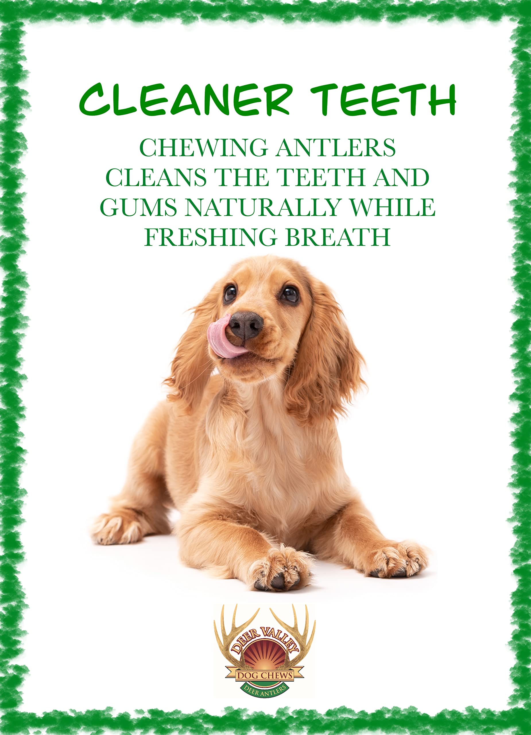 Deer Valley Dog Chews (XL Single, 6-8 Inches) Premium Deer Antler Dog Chew - Long Lasting Dog Bone for Large Breeds and Aggressive Chewers