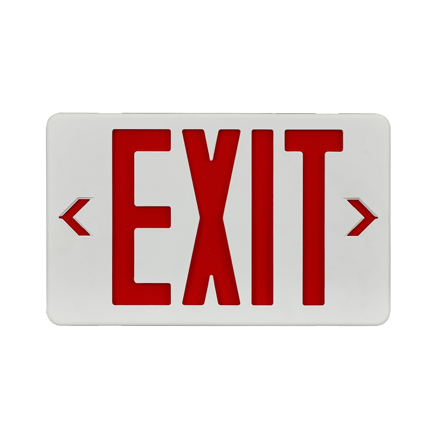 LEDONE Red Exit Sign, LED Emergency Exit Light with Battery Backup, Double Face, 120-277v, Damp Location, Hardwired Red Letter Exit Lights, UL 924 Title 20 Listed, 1PK